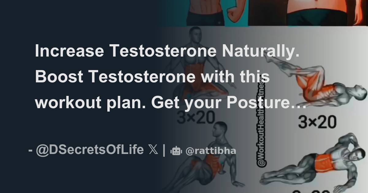Increase Testosterone Naturally. Boost Testosterone with this workout ...