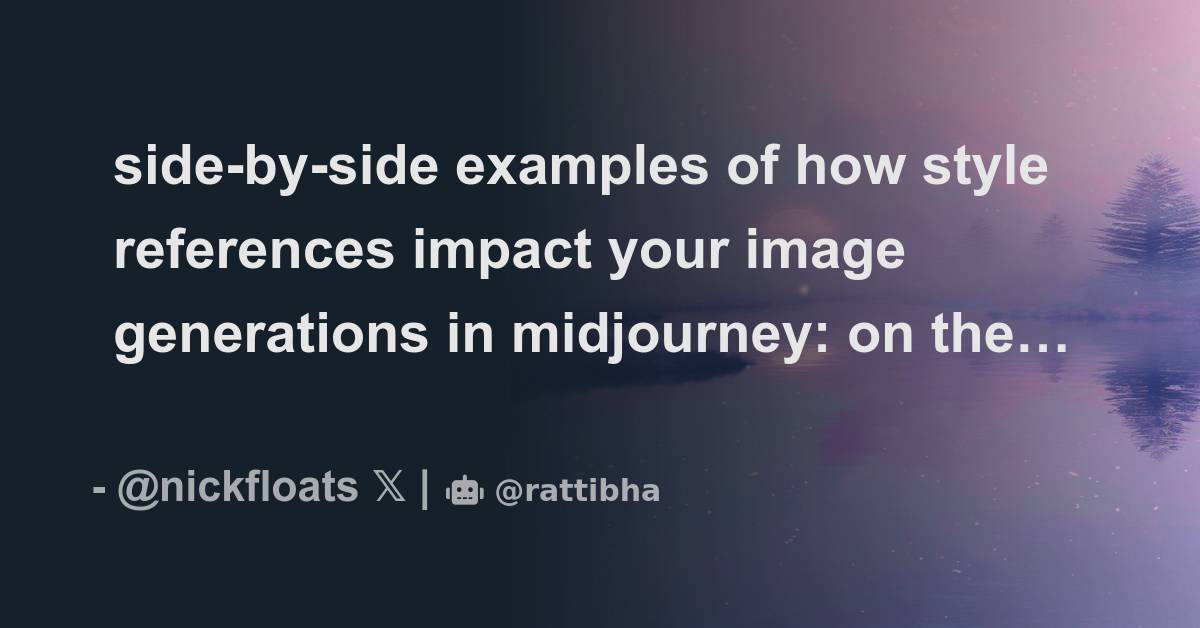 side-by-side examples of how style references impact your image ...