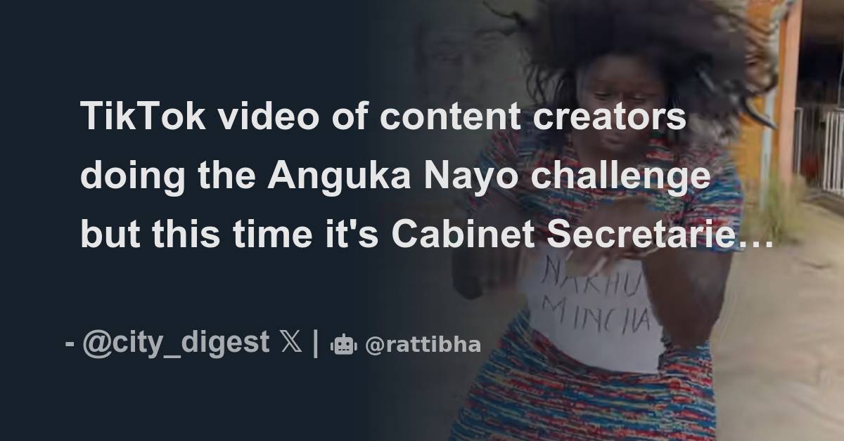 TikTok video of content creators doing the Anguka Nayo challenge but ...