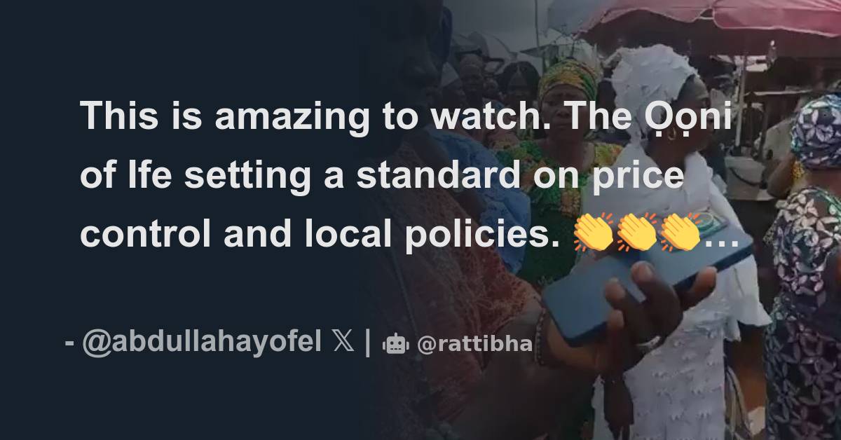 This is amazing to watch. The Ọọni of Ife setting a standard on price ...