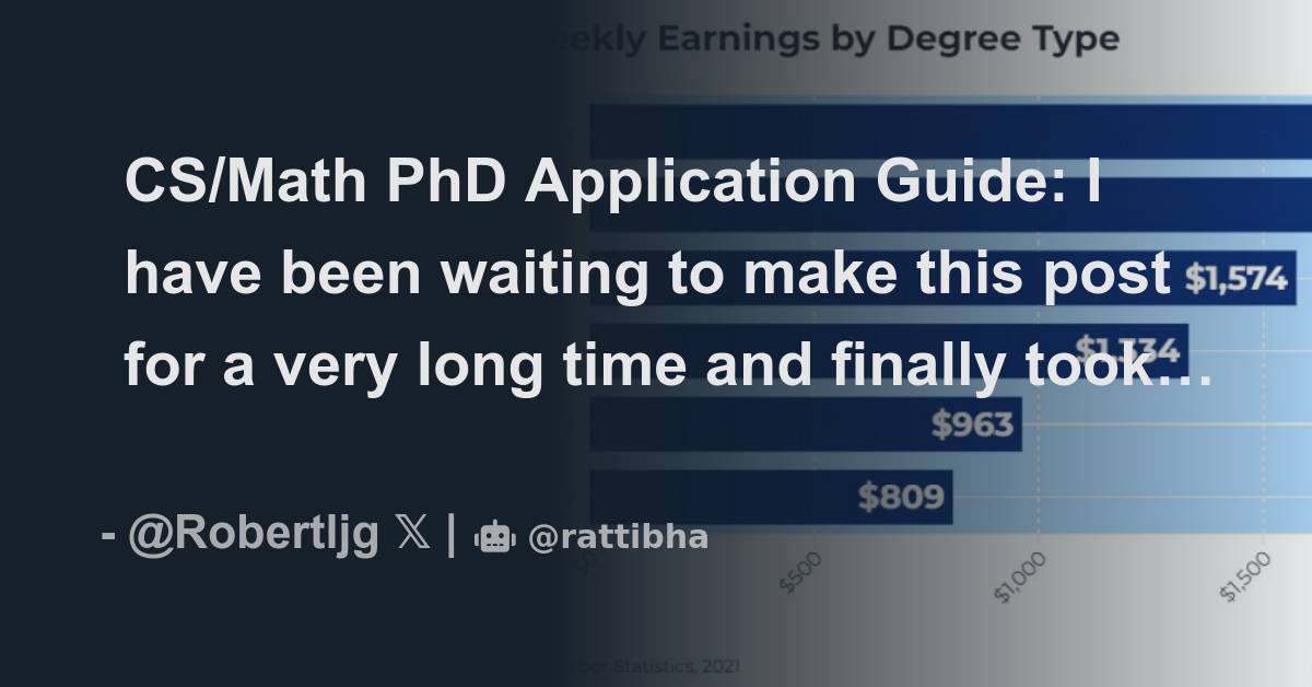 CS/Math PhD Application Guide: I have been waiting to make this post ...