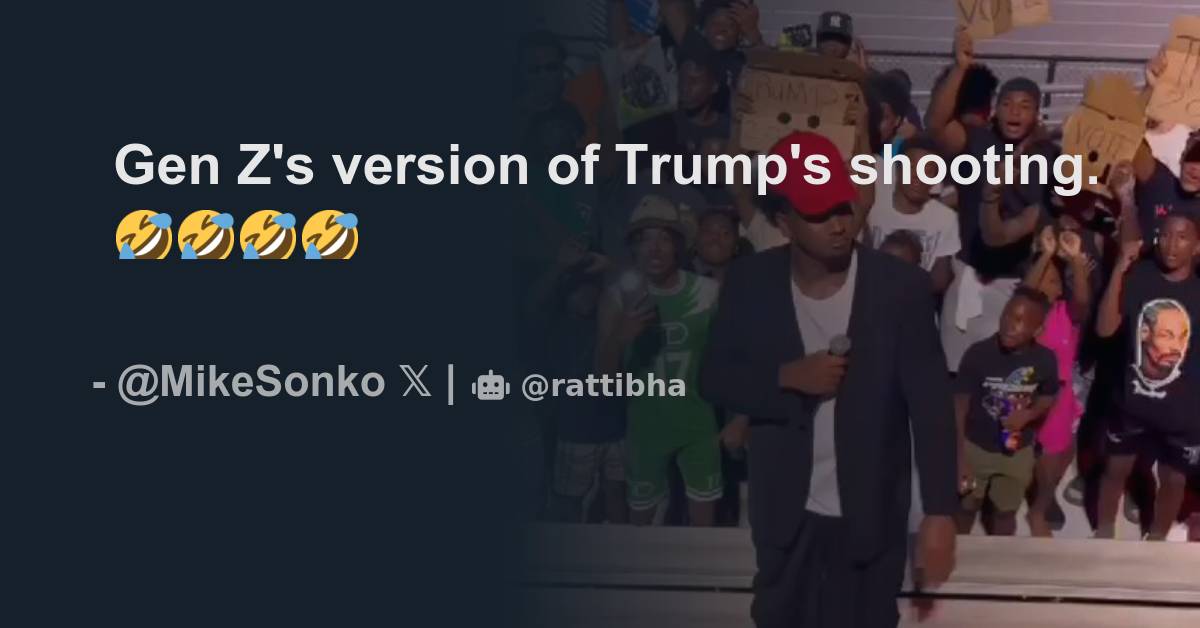 Gen Z's version of Trump's shooting. 🤣🤣🤣🤣 - المسلسل من Mike Sonko ...