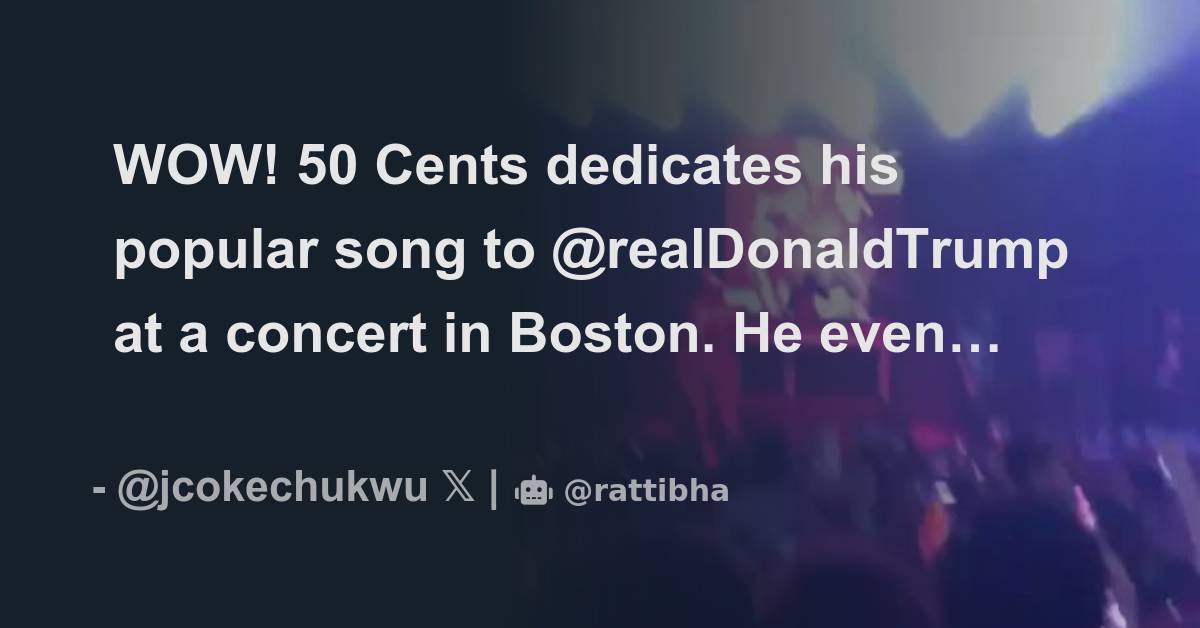 WOW! 50 Cents dedicates his popular song to @realDonaldTrump at a ...