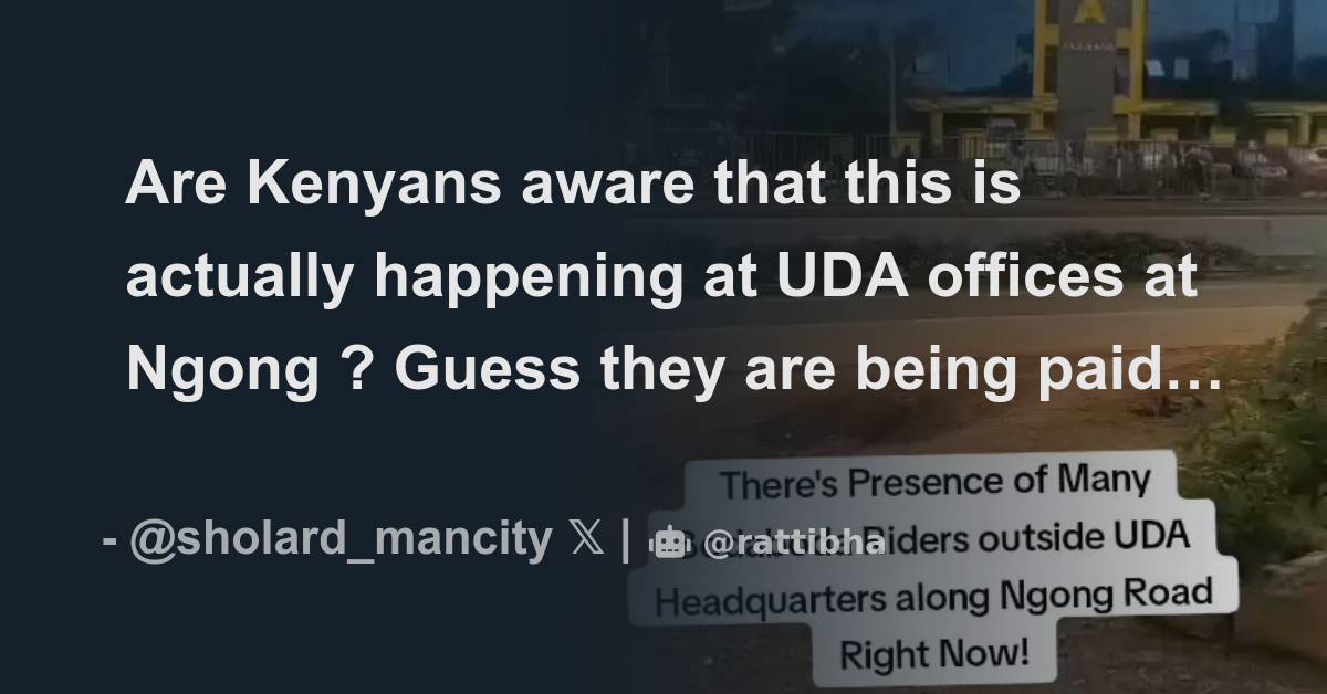Are Kenyans aware that this is actually happening at UDA offices at ...