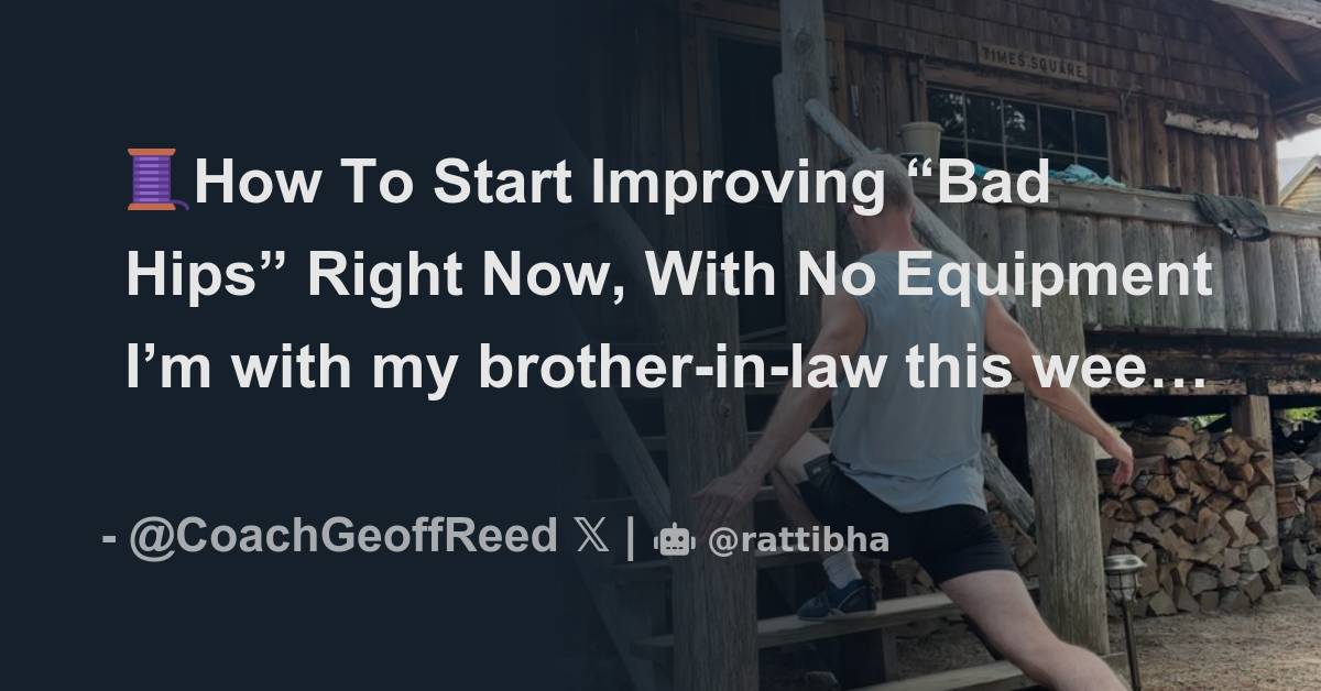 🧵How To Start Improving “Bad Hips” Right Now, With No Equipment I’m ...