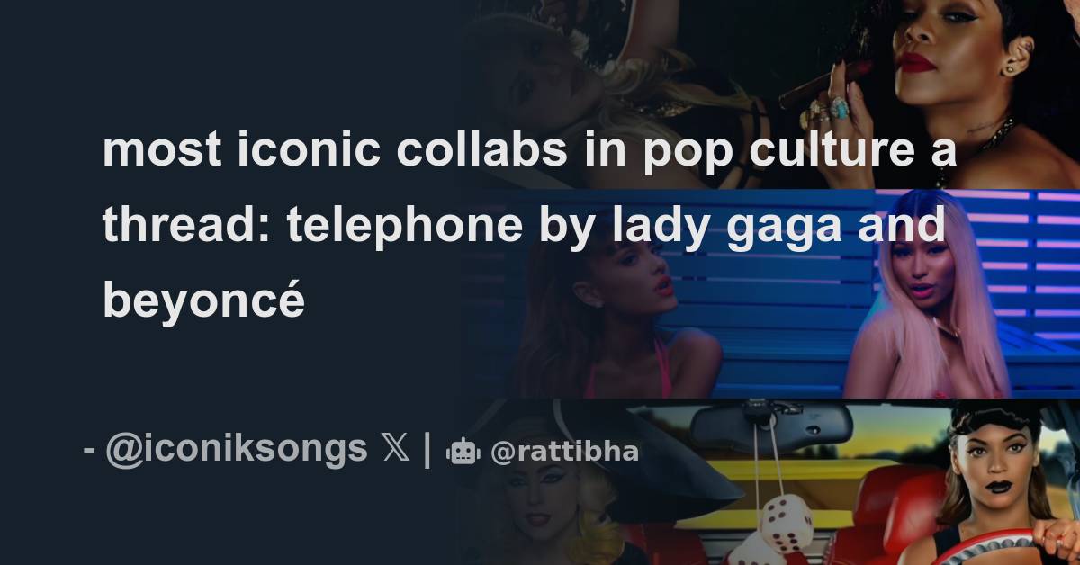 most iconic collabs in pop culture a thread: - Thread from songs that ...