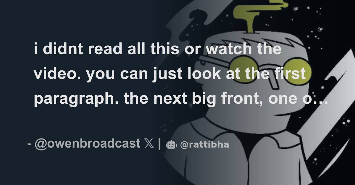 i didnt read all this or watch the video. you can just look at the ...