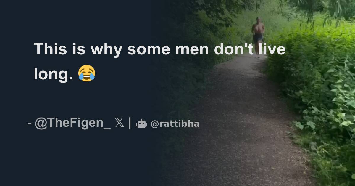This is why some men don't live long. 😂 - Thread from The Figen ...