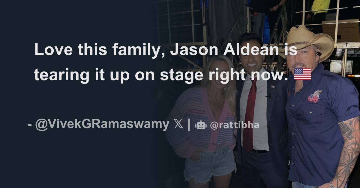 Love this family, Jason Aldean is tearing it up on stage right now. 🇺🇸 ...