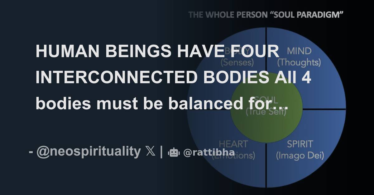 HUMAN BEINGS HAVE FOUR INTERCONNECTED BODIES All 4 bodies must be ...