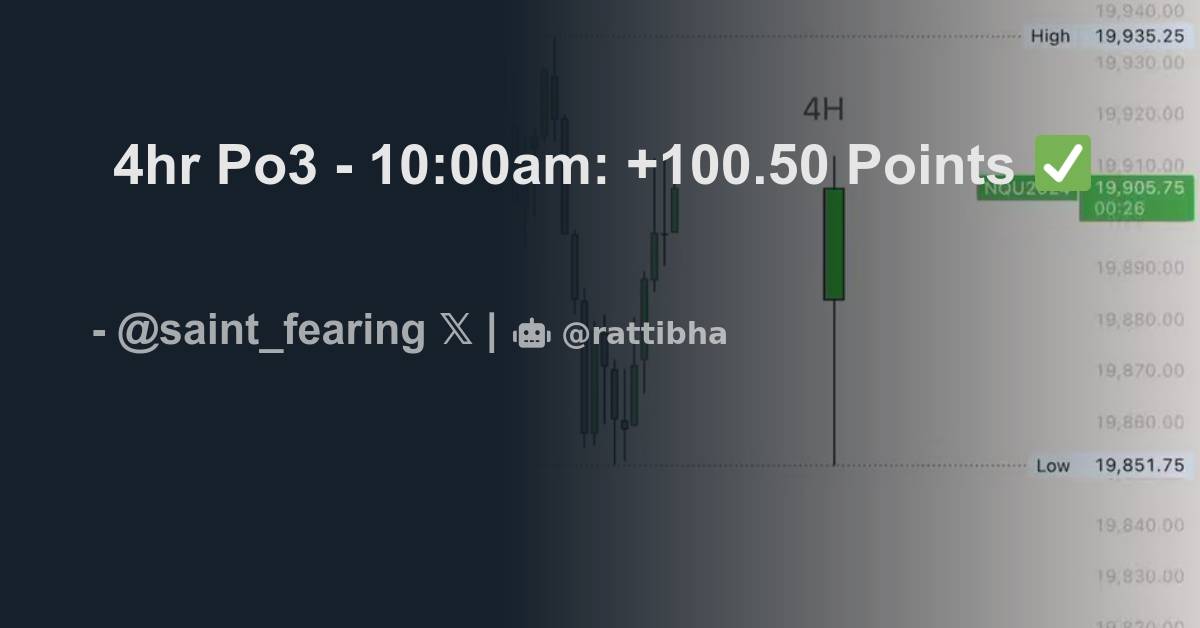 4hr Po3 - 10:00am: +100.50 Points - Thread from Fear.ing @saint_fearing - Rattibha