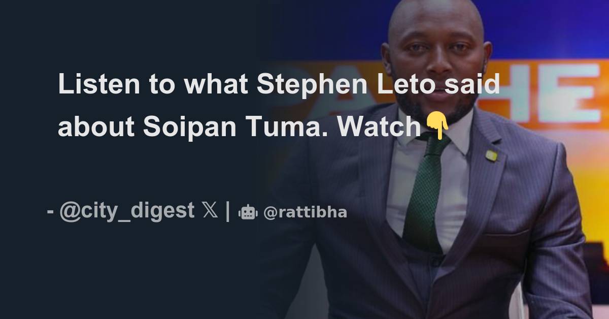 Listen to what Stephen Leto said about Soipan Tuma. Watch👇 - Thread ...