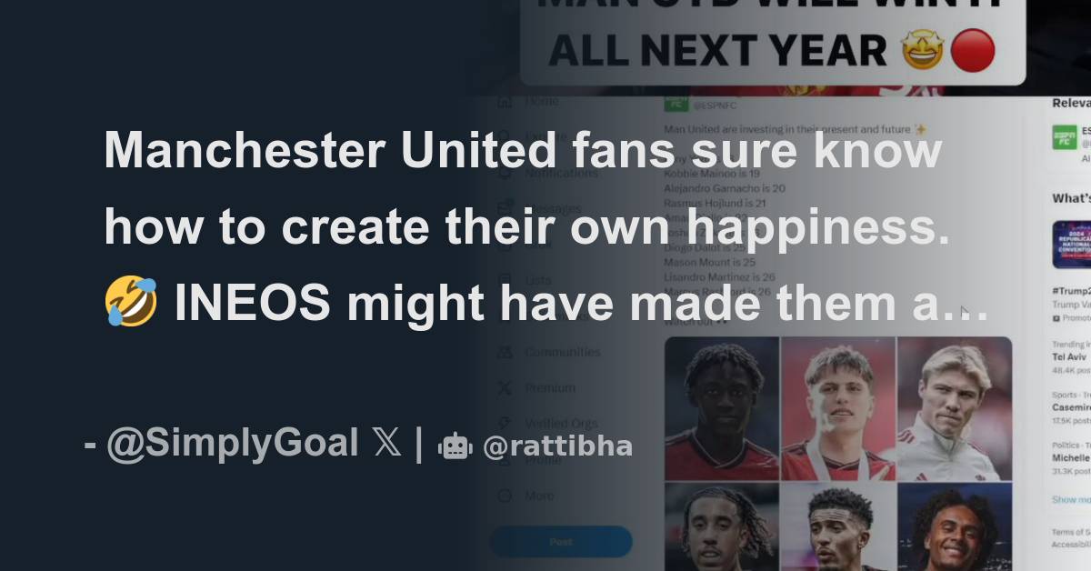 Manchester United fans sure know how to create their own happiness.🤣 ...