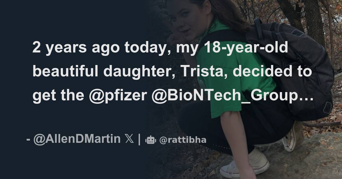 2 years ago today, my 18-year-old beautiful daughter, Trista, decided ...