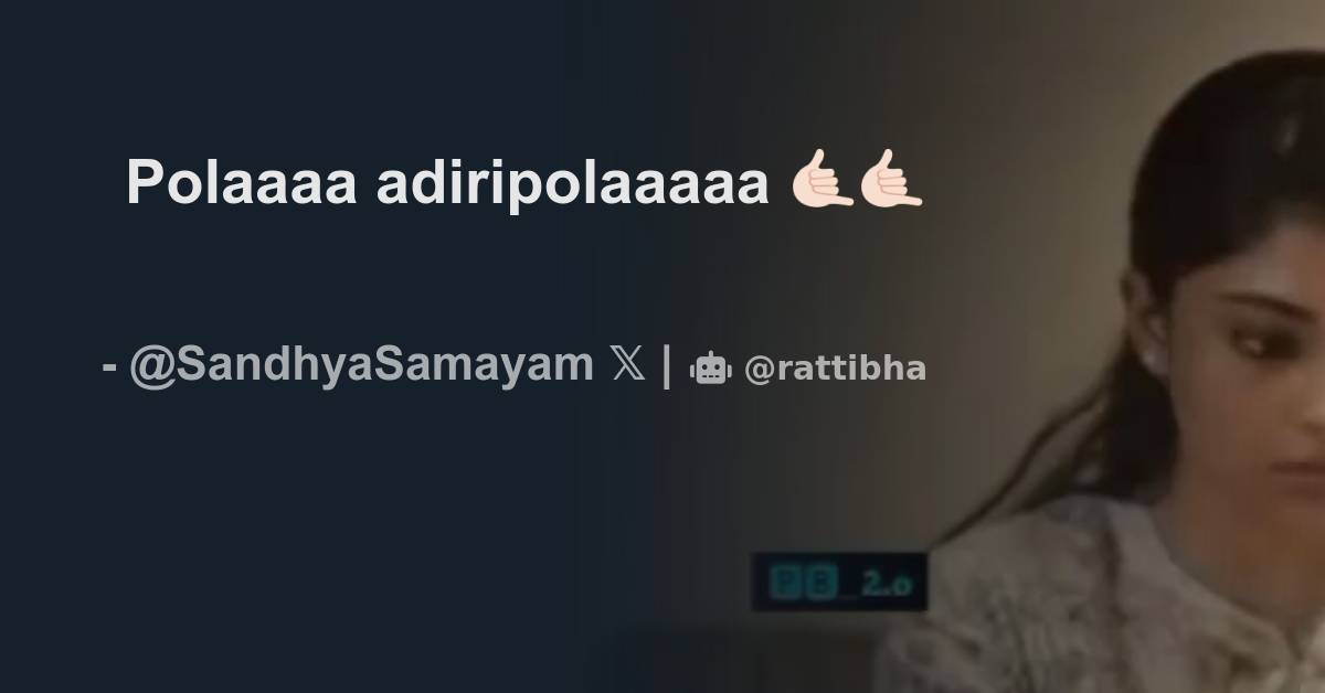 Polaaaa adiripolaaaaa 🤙🏻🤙🏻 - Thread from Sandhya Reddy YSCRP 🇺🇿 @SandhyaSamayam - Rattibha
