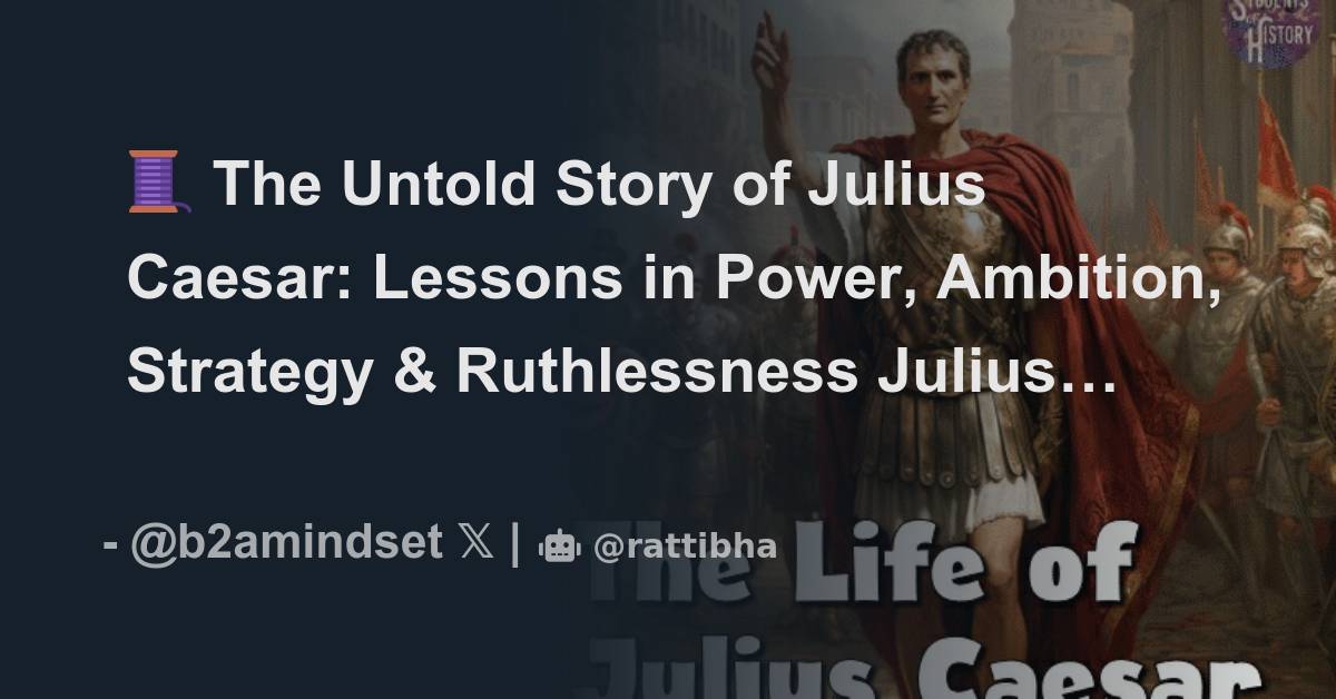 🧵 The Untold Story of Julius Caesar: Lessons in Power, Ambition ...