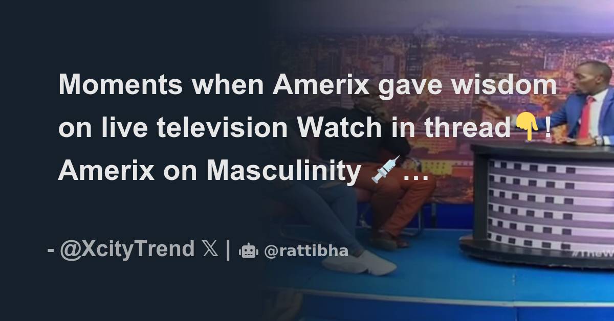 Moments when Amerix gave wisdom on live television Watch in thread👇 ...