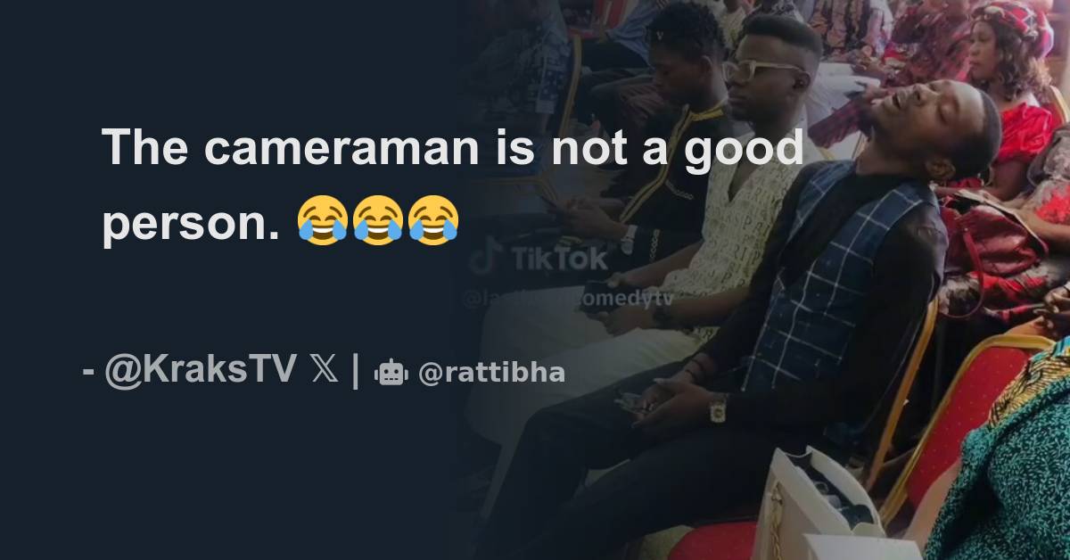 The cameraman is not a good person. 😂😂😂 - Thread from www.KRAKS.co ...