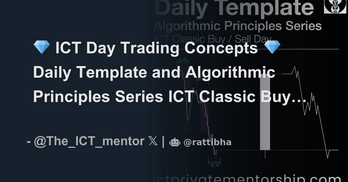 💎 ICT Day Trading Concepts 💎 Daily Template and Algorithmic Principles ...