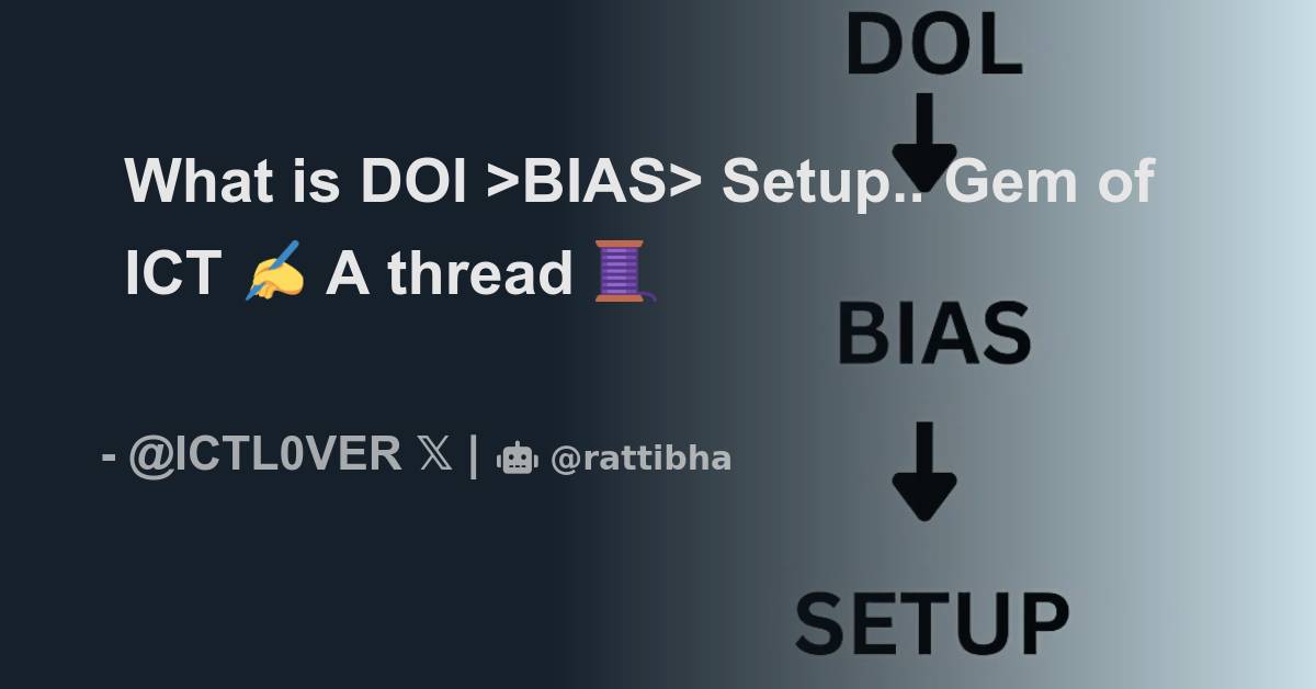 What is DOl >BIAS> Setup.. Gem of ICT ️ A thread 🧵 - Thread from Mr~ICT ...