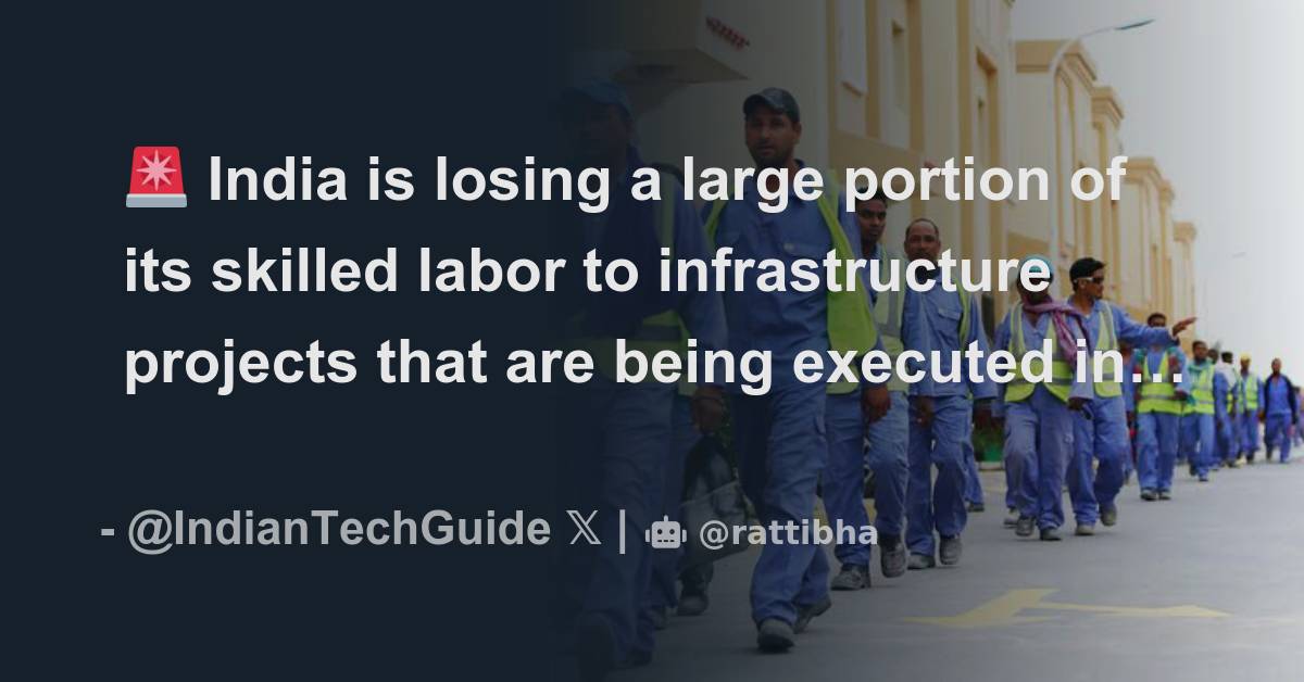 🚨 India is losing a large portion of its skilled labor to ...