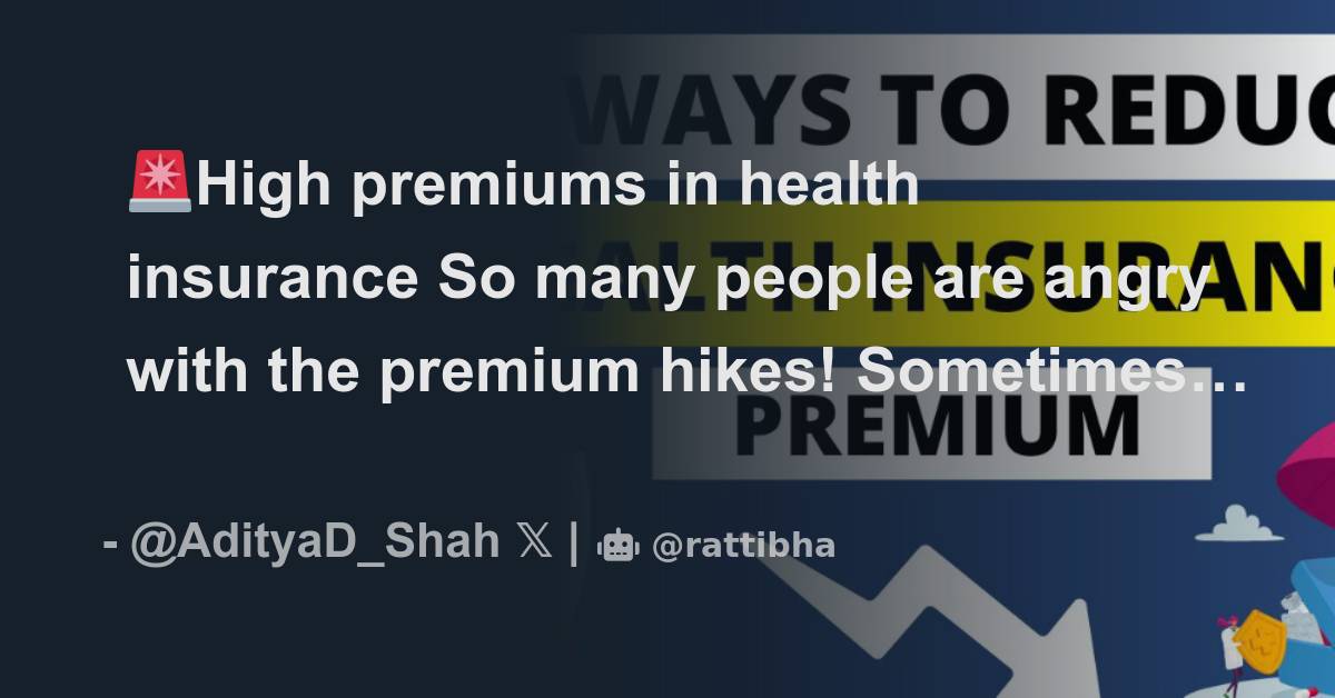 🚨High premiums in health insurance So many people are angry with the ...