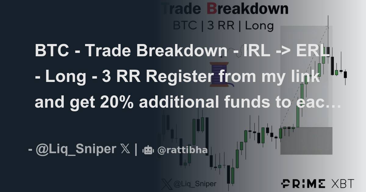 BTC - Trade Breakdown - IRL -> ERL - Long - 3 RR Register from my link ...