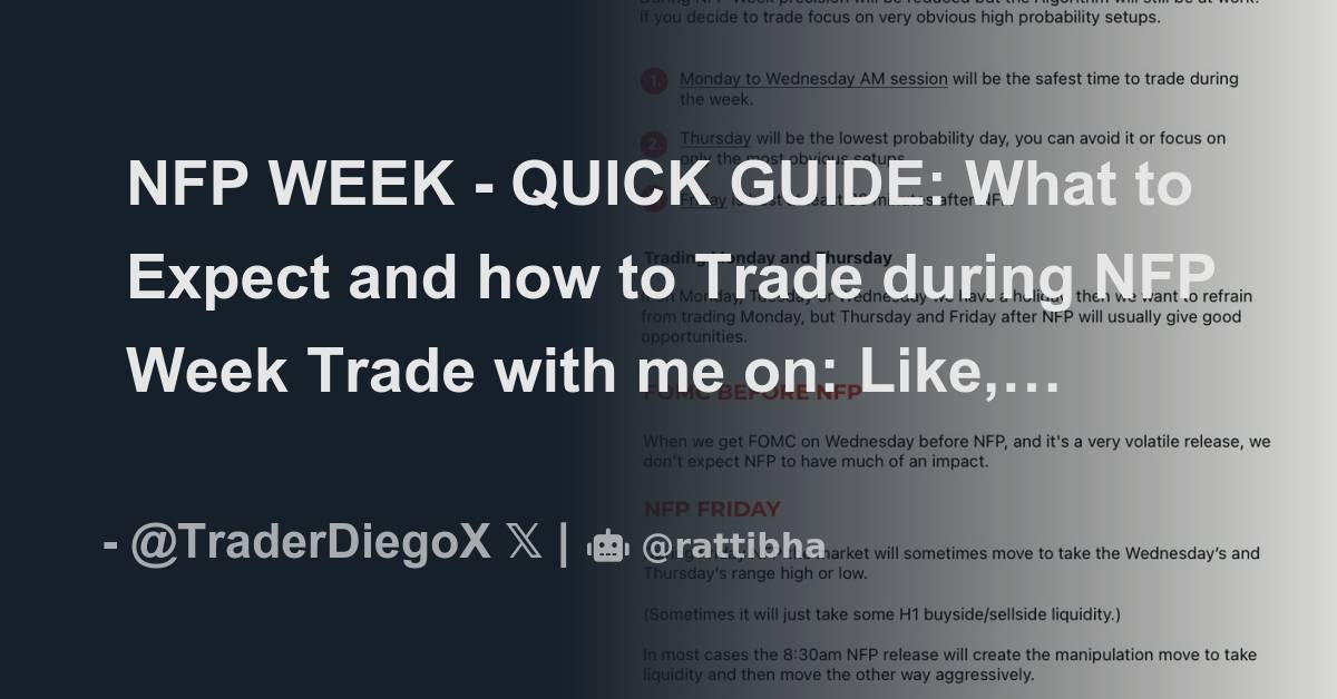 NFP WEEK - QUICK GUIDE: What to Expect and how to Trade during NFP Week Trade with me on: https ...