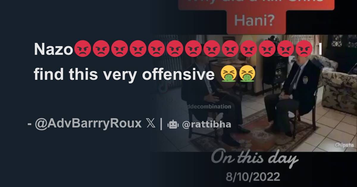 Nazo😡😡😡😡😡😡😡😡😡😡😡😡😡 I find this very offensive 🤮🤮 - Thread from Man's Not ...