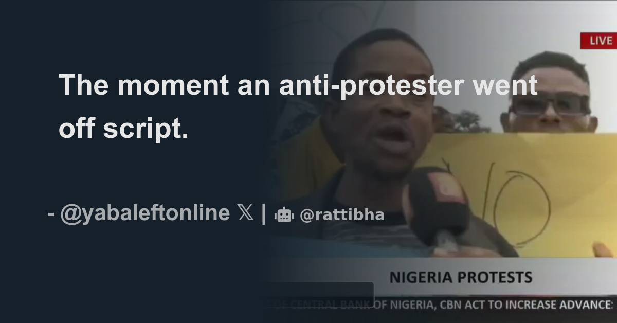 The moment an anti-protester went off script. - المسلسل من ...