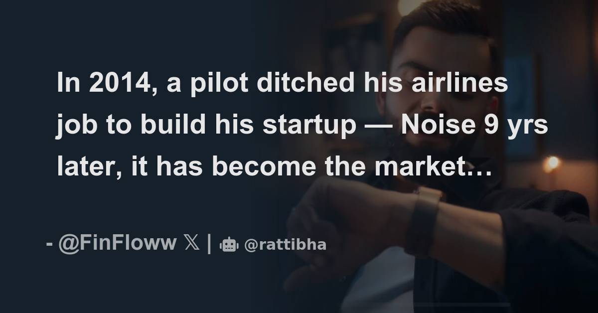In 2014, a pilot ditched his airlines job to build his startup — Noise ...