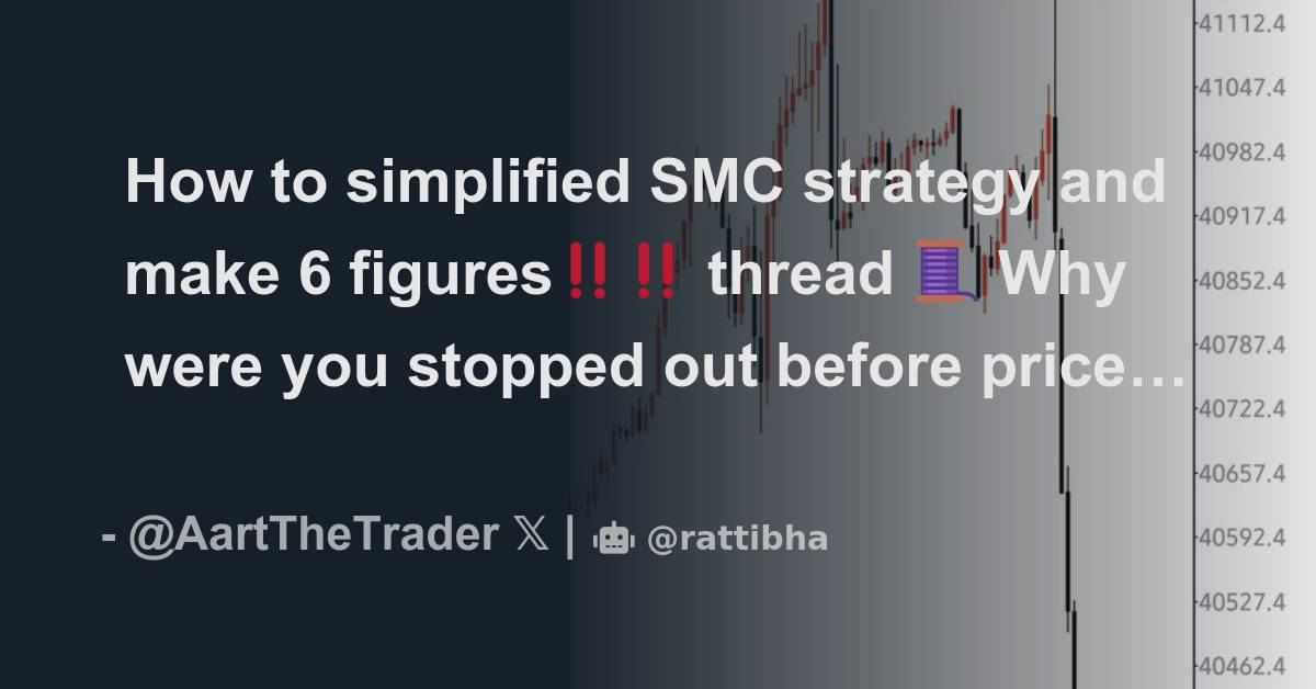 How to simplified SMC strategy and make 6 figures‼️‼️ thread 🧵 - Thread ...