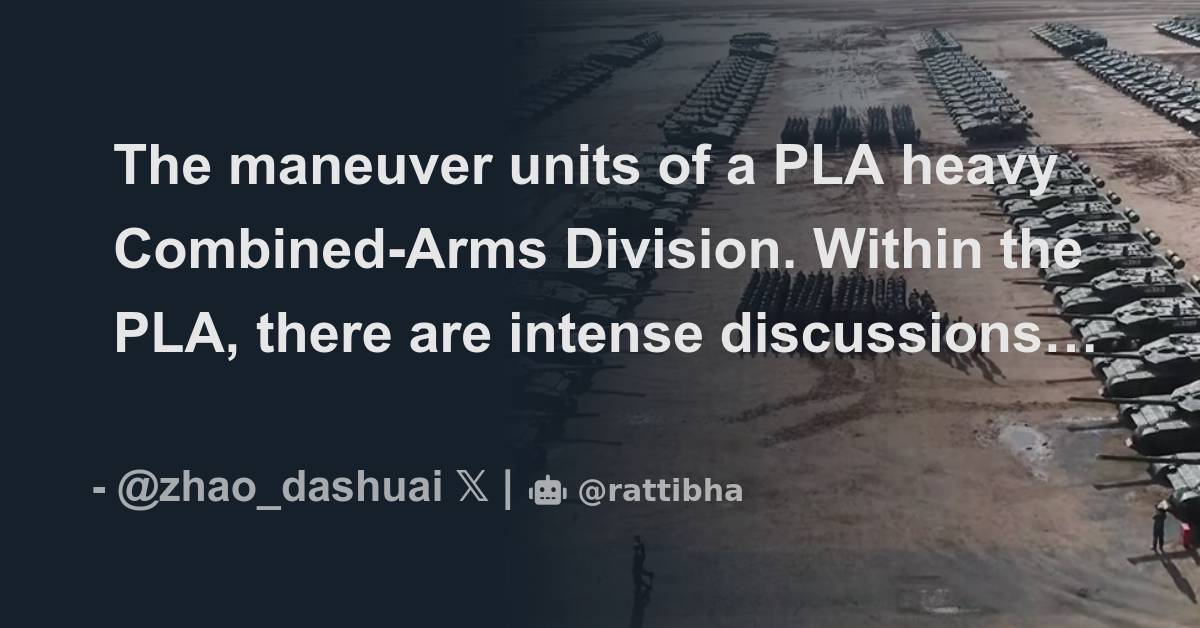 The maneuver units of a PLA heavy Combined-Arms Division. Within the ...