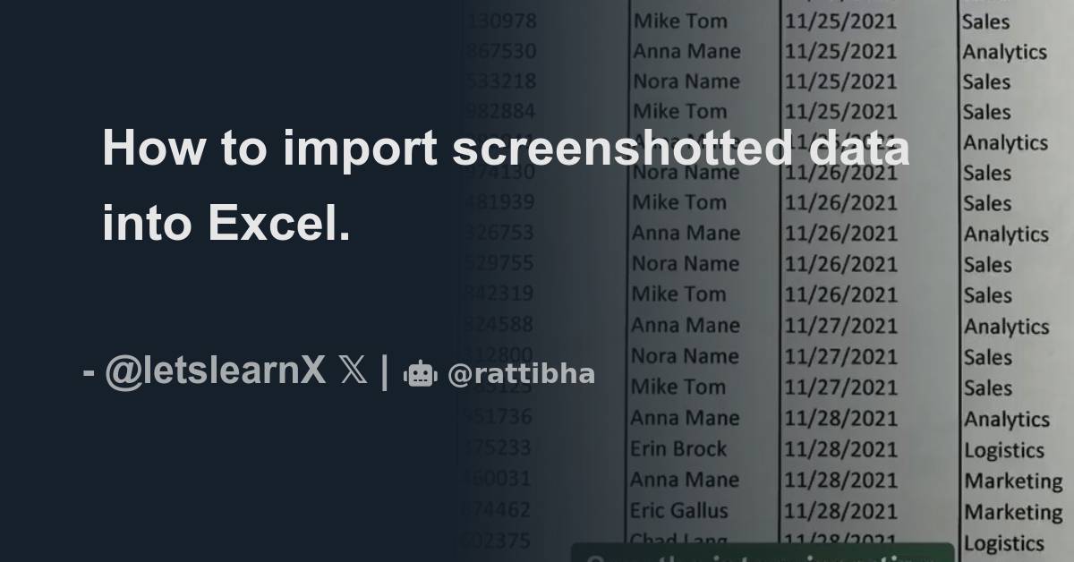 How To Import Screenshotted Data Into Excel Thread From Power Point And Ms Excel X