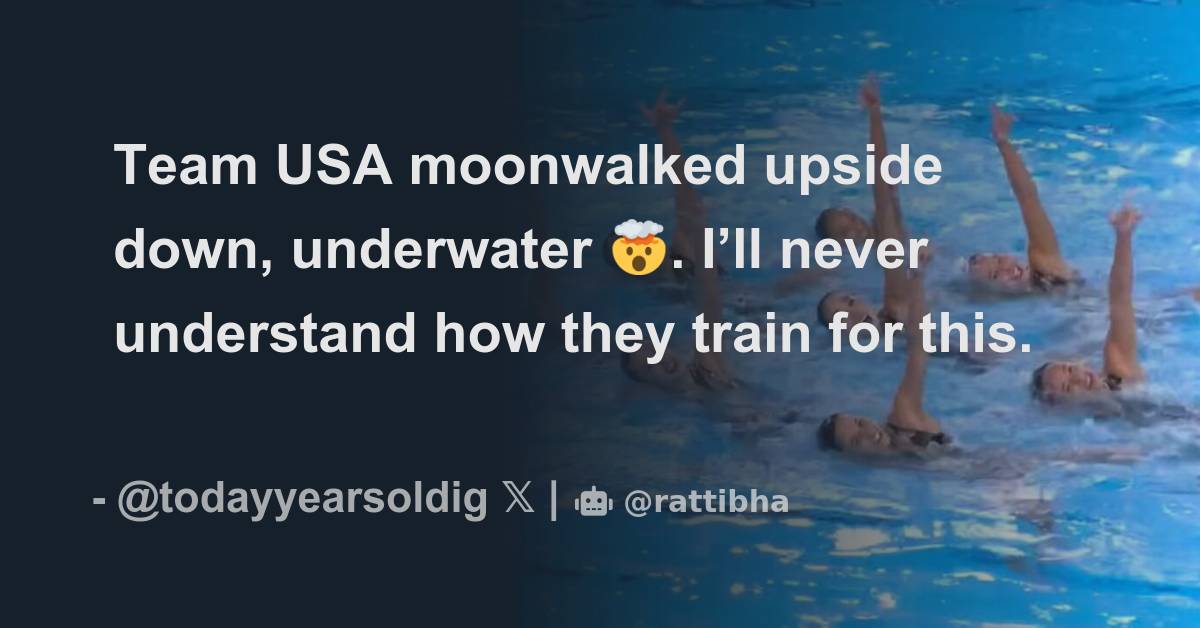 Team USA moonwalked upside down, underwater 🤯. I’ll never understand how they train for this ...