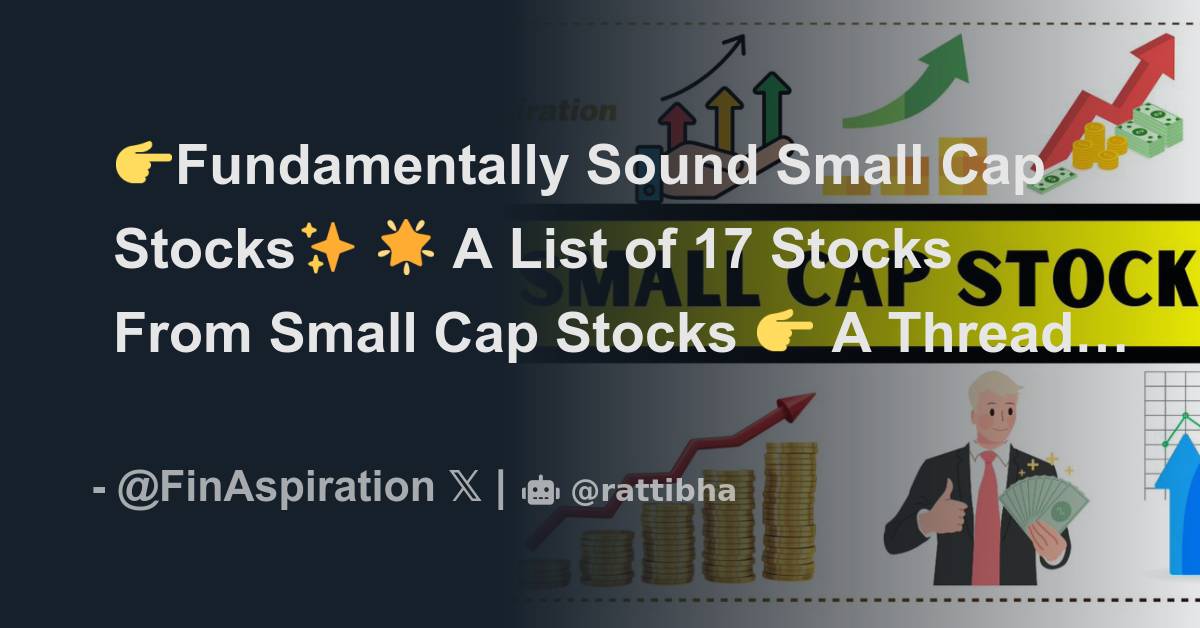 👉Fundamentally Sound Small Cap Stocks 🌟 A List of 17 Stocks From Small ...