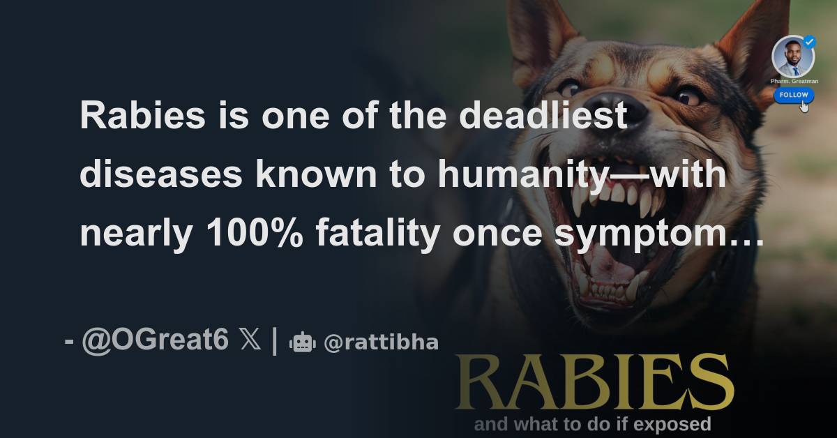 Rabies is one of the deadliest diseases known to humanity—with nearly ...