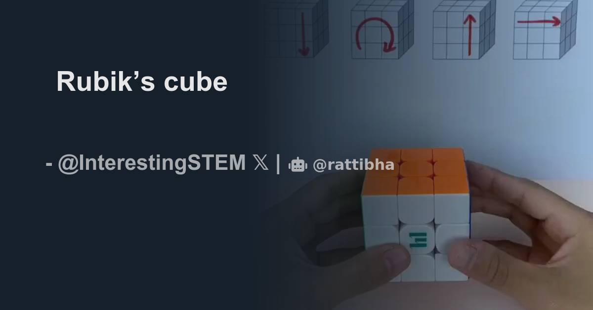 Rubik’s cube - Thread from Interesting STEM @InterestingSTEM - Rattibha