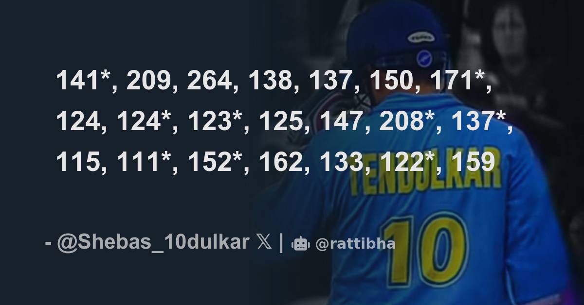 141*, 209, 264, 138, 137, 150, 171*, 124, 124*, 123*, 125, 147, 208*, 137*, 115, 111*, 152*, 162 ...
