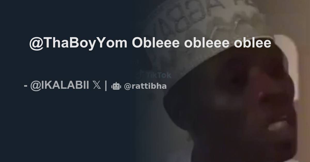 @ThaBoyYom Obleee obleee oblee - Thread from LOVER BOY😘 @IKALABII ...