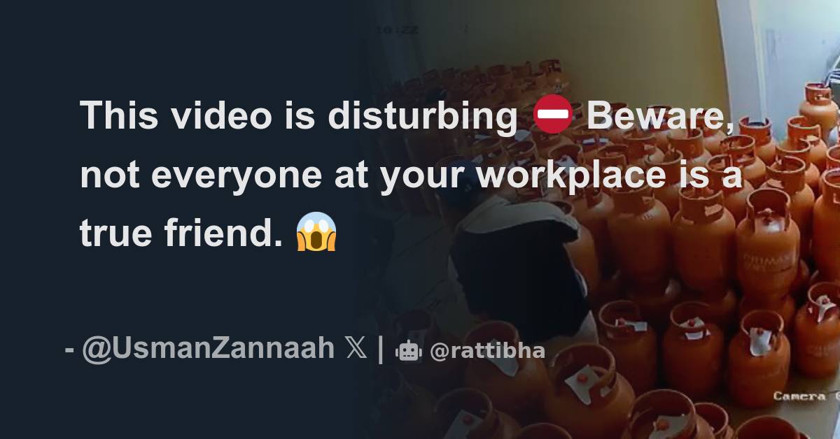 This video is disturbing ⛔️ Beware, not everyone at your workplace is a ...