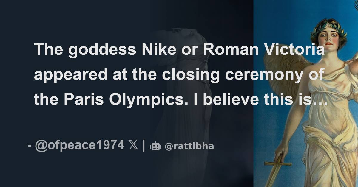 The goddess Nike or Roman Victoria appeared at the closing ceremony of ...