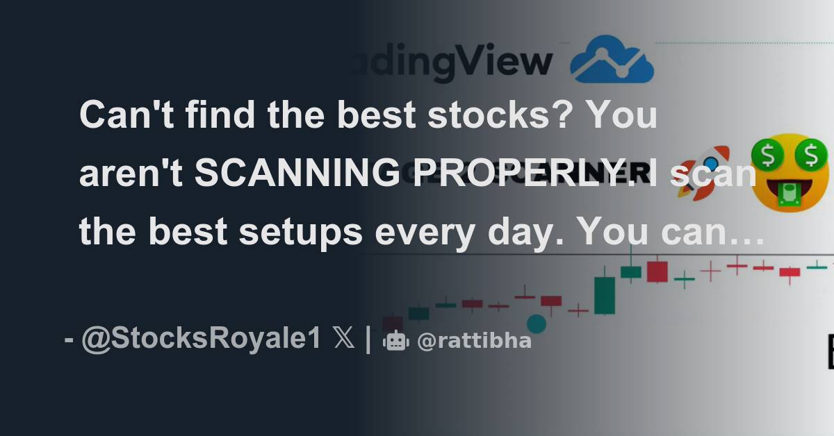 Can't find the best stocks? You aren't SCANNING PROPERLY. I scan the ...