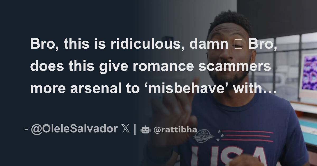 Bro, this is ridiculous, damn 🫣 - Thread from Ölele | DTS👨🏾‍🍳🇬🇭 ...