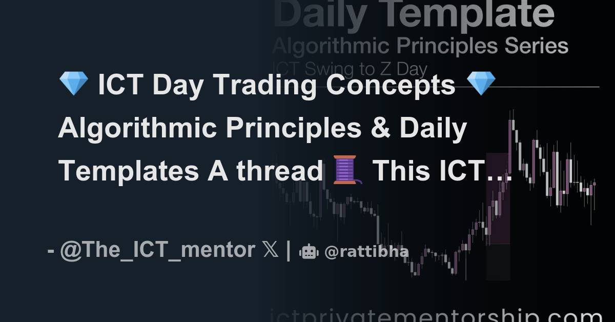 💎 ICT Day Trading Concepts 💎 Algorithmic Principles & Daily Templates A ...