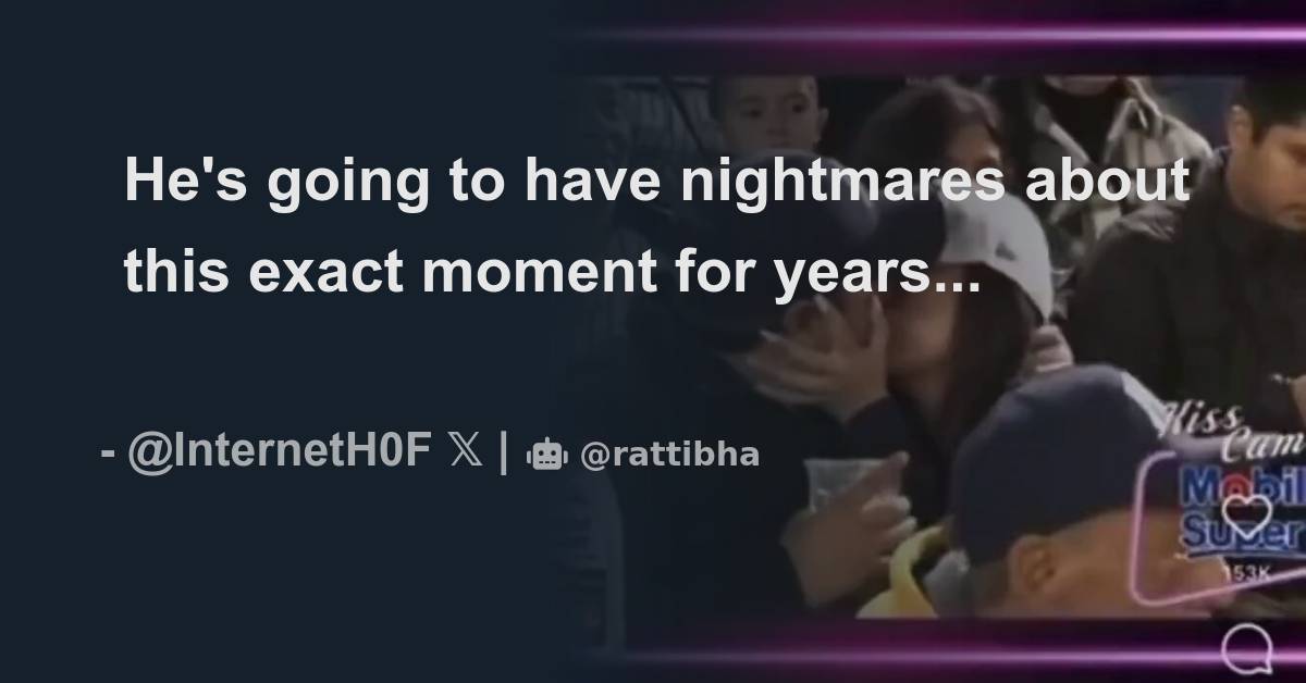 He's going to have nightmares about this exact moment for years... - Thread from internet hall ...