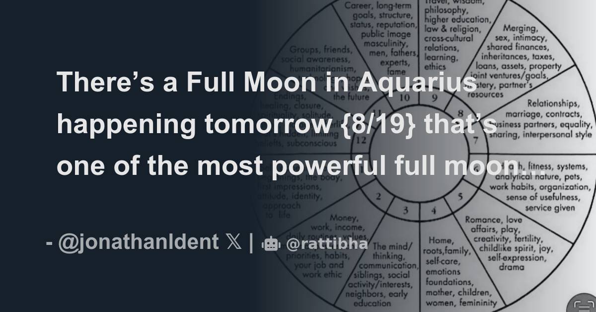 There’s a Full Moon in Aquarius happening tomorrow {8/19} that’s one of ...