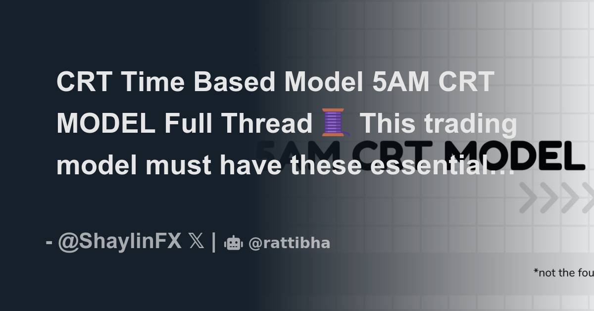 CRT Time Based Model 5AM CRT MODEL Full Thread 🧵 - Thread from SFX ...