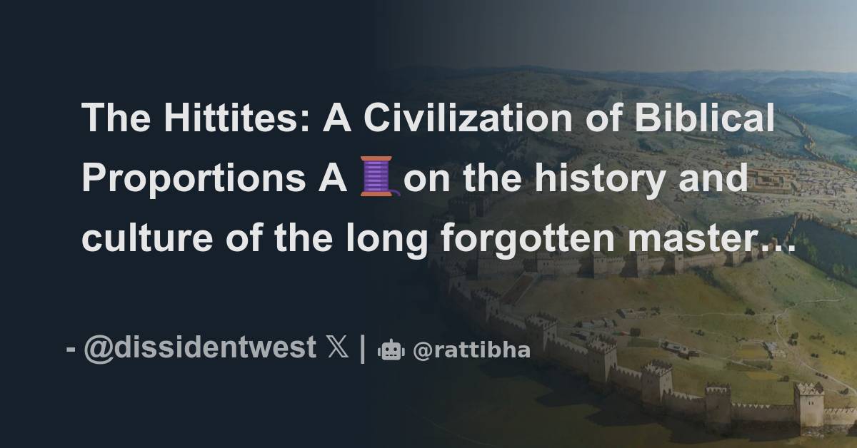 The Hittites: A Civilization of Biblical Proportions A 🧵on the history ...