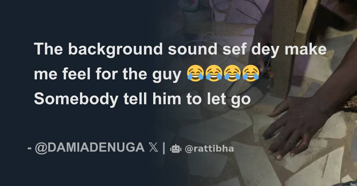 The background sound sef dey make me feel for the guy 😂😂😂😂 Somebody ...
